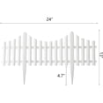LUVCMFT 12pcs White Plastic Fence Panel Garden Border Landscape Edging ...