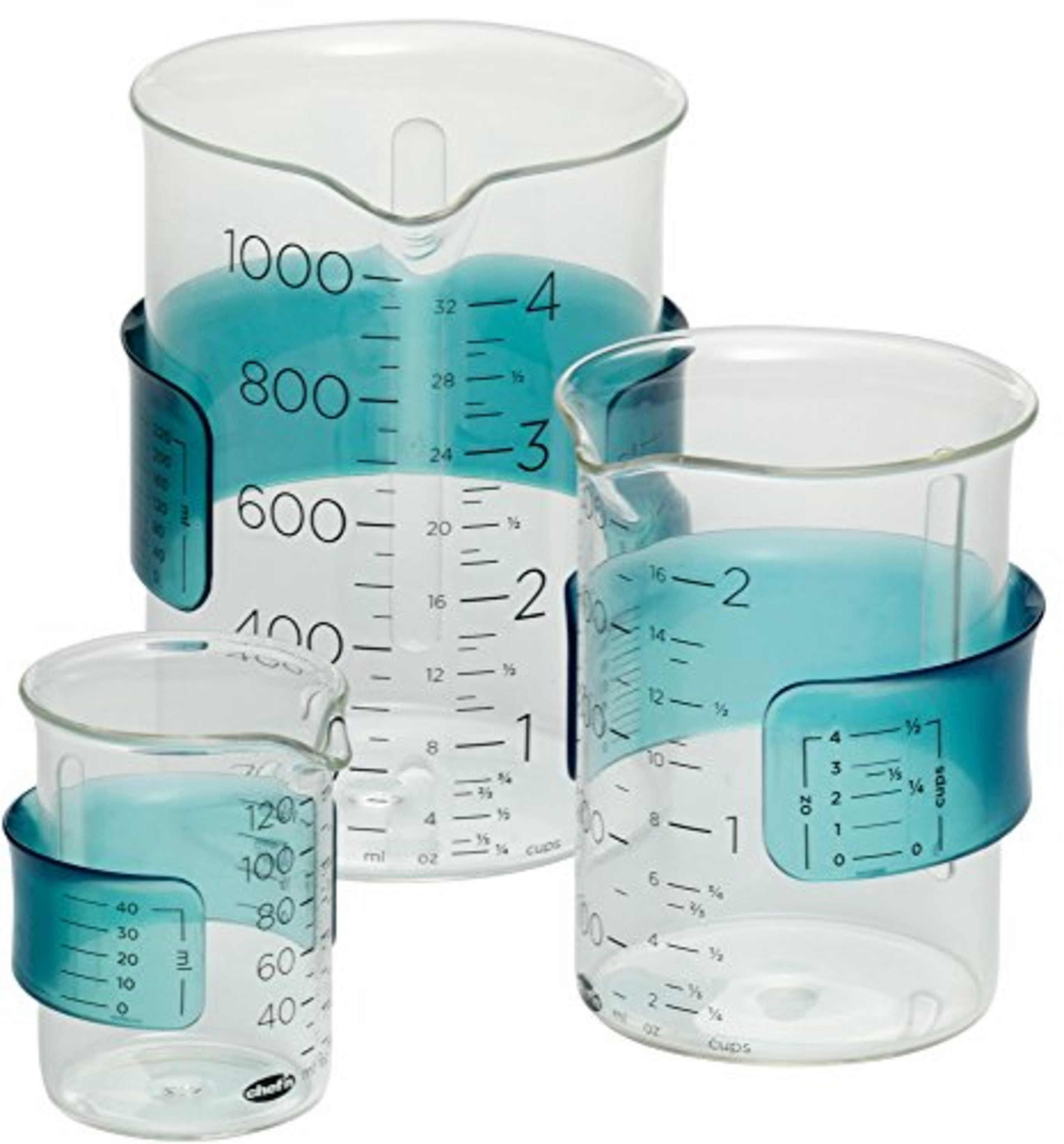 Chef'n of 3 Adjustable Measuring Beakers in Clear - Walmart.com