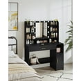 Vanity Desk with Mirror and 10 LED Lights, 3 Levels of Adjustable ...