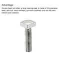 Square Head Bolt, 10 Pack M4x16mm 304 Stainless Steel Grade C Square ...