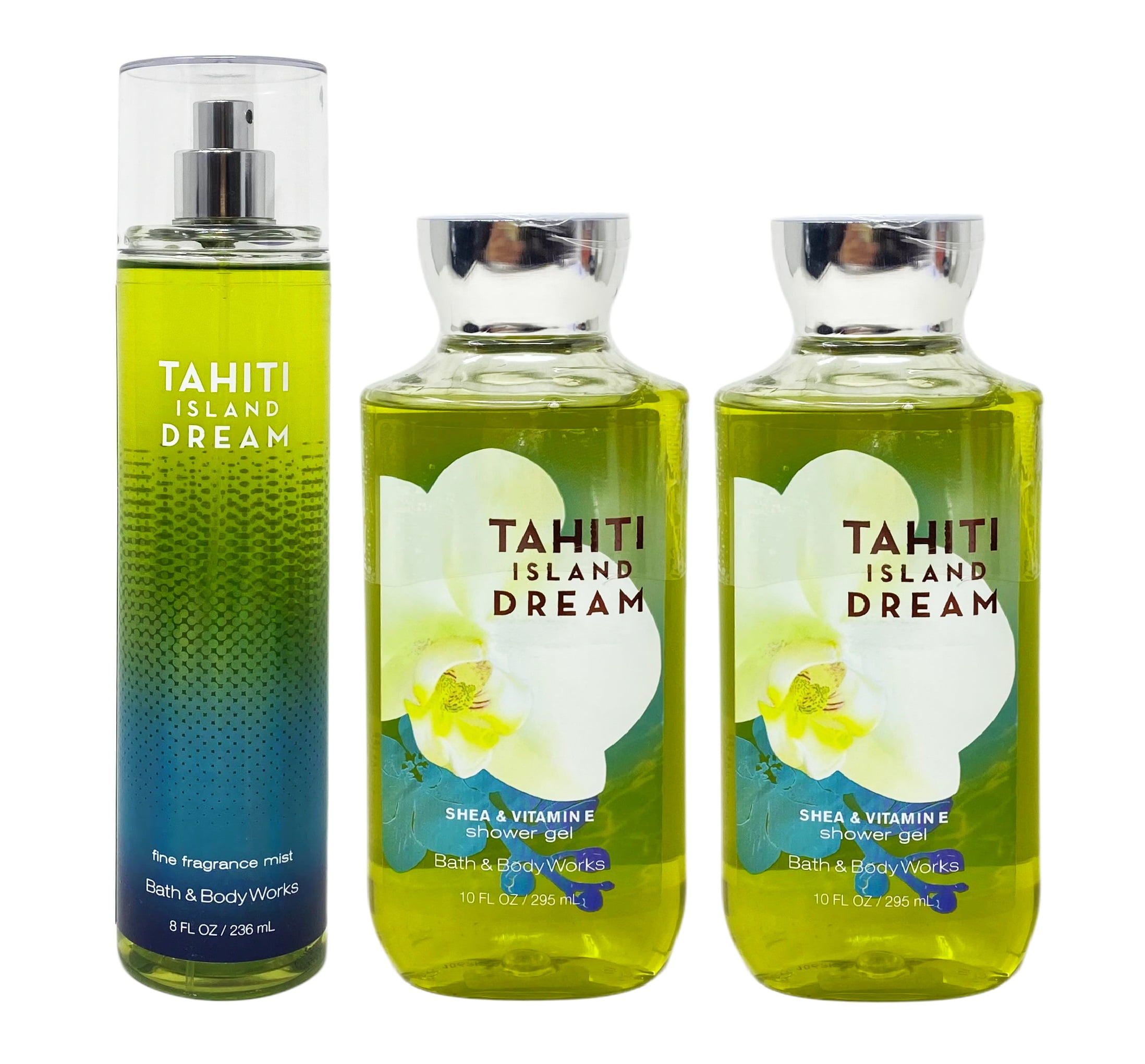 Bath And Body Works Tahiti Island Dream T Set ~ 2 Shower Gel