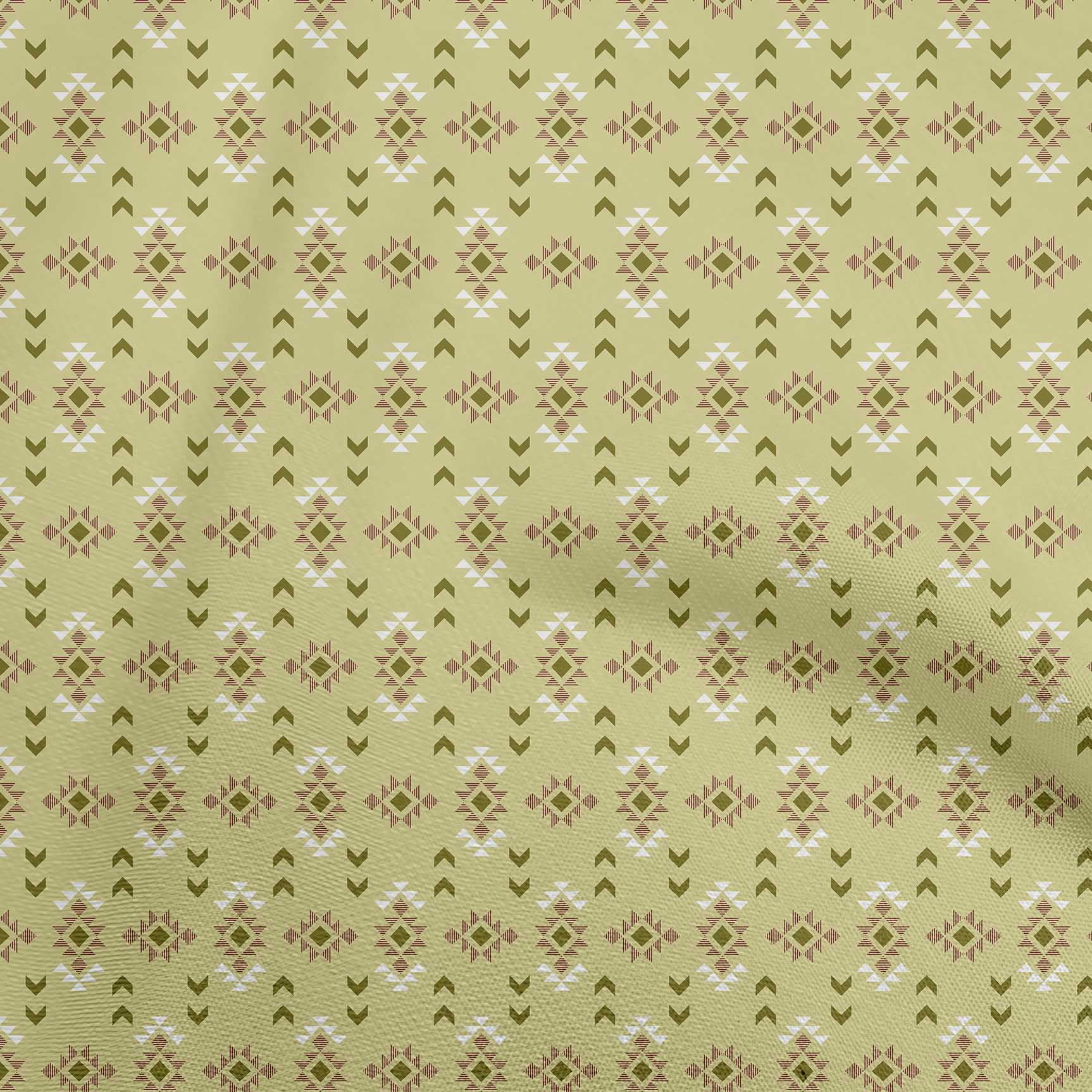 oneOone Silk Tabby Dusty Green Fabric Geometric Diy Clothing Quilting ...