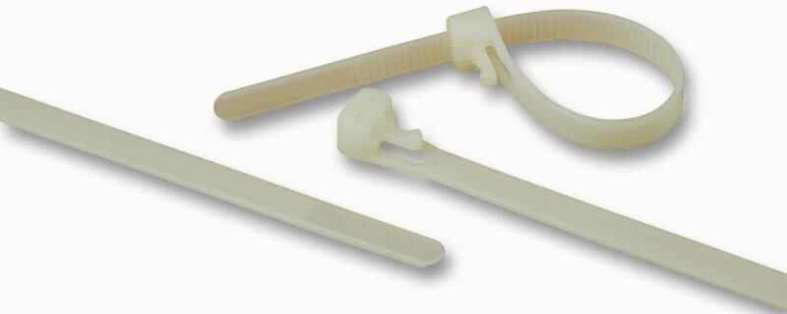 PRO POWER - Reusable Cable Ties 150mm x 7.60mm Natural 100 Pack ...
