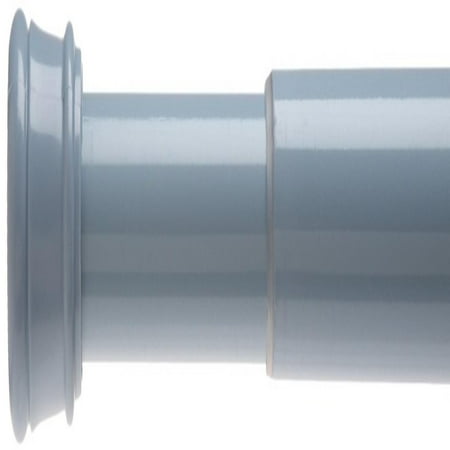 Steel shower curtain tension rod in Slate, adjustable standard size 41 ...
