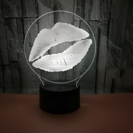 3D LED Optical Illusion Acrylic Night Light with Remote & Smart Touch 7 ...