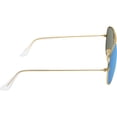 Ray-Ban Women's Mirrored Aviator RB3025-112/19-55 Gold Aviator ...
