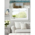 Blue Gradient Color Block Valances for Windows,Rod Pocket Valance for ...