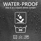 Evideco Extra Long Shower Curtain Polyester Hook Less Cubic 79"L x 71"W ...