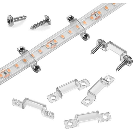 100 Pack LED Strip Light Mounting Brackets LED Strip Light Holder LED ...