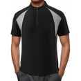 Bxsruta Men's Quarter Zip Mock Neck Short Sleeve Athletic Performance ...