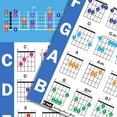 QMG Guitar Chord Poster - 24x30", 56 Color Coded Chords, Vinyl, USA ...