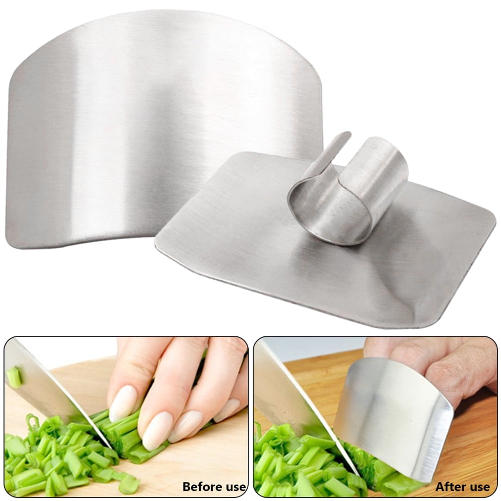 Hariumiu Kitchen 2Pcs Finger Guards for Cutting Kitchen Tool Stainless ...