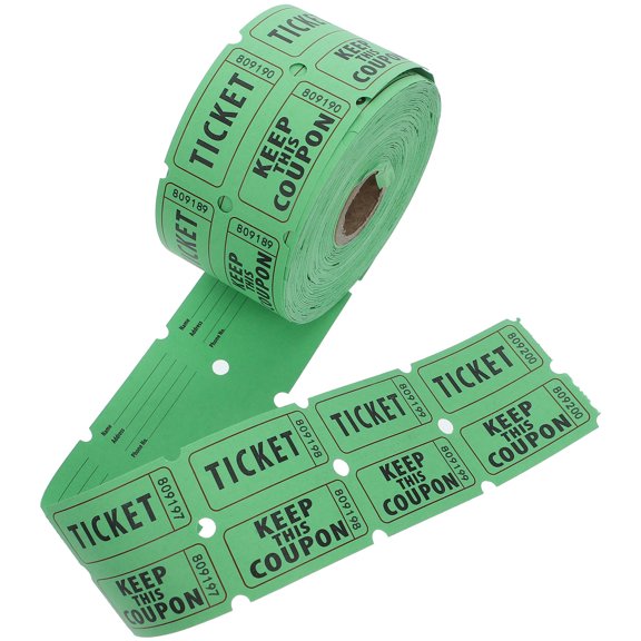 L LIKED 2000 Raffle Tickets Double Rolls 50/50 Stub Tickets with ...