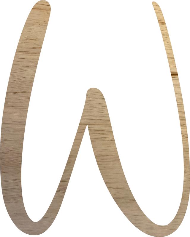 Unpainted Small Wooden Letter W, Choose Your Letter 14'' Tall Craft ...