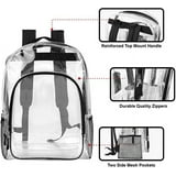 Trailmaker Heavy-Duty Clear Backpack, Black Trim with Outdoor Straps ...