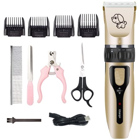 Dog Hair Trimmer Electrical Pet Professional Grooming Machine Tool USB ...