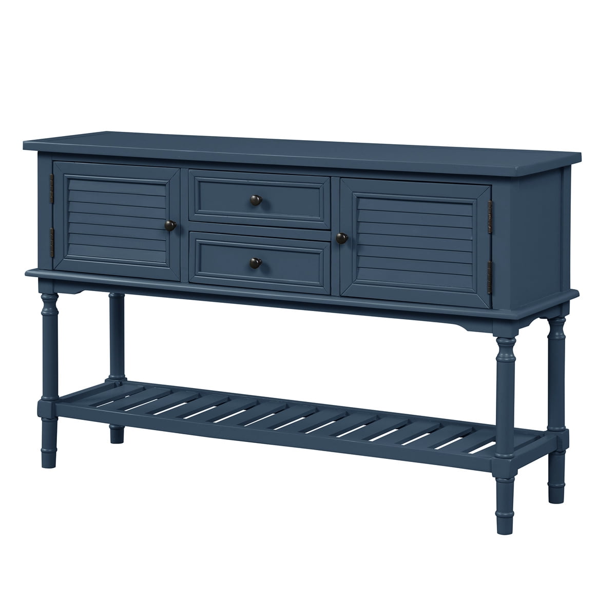 47'' Console Table, Modern Sofa Table with 2 Drawers, 2 Cabinets & 1 ...