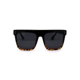 Flat Top Mobster Mafia Rectangular Retro Sunglasses Black Tortoise ...