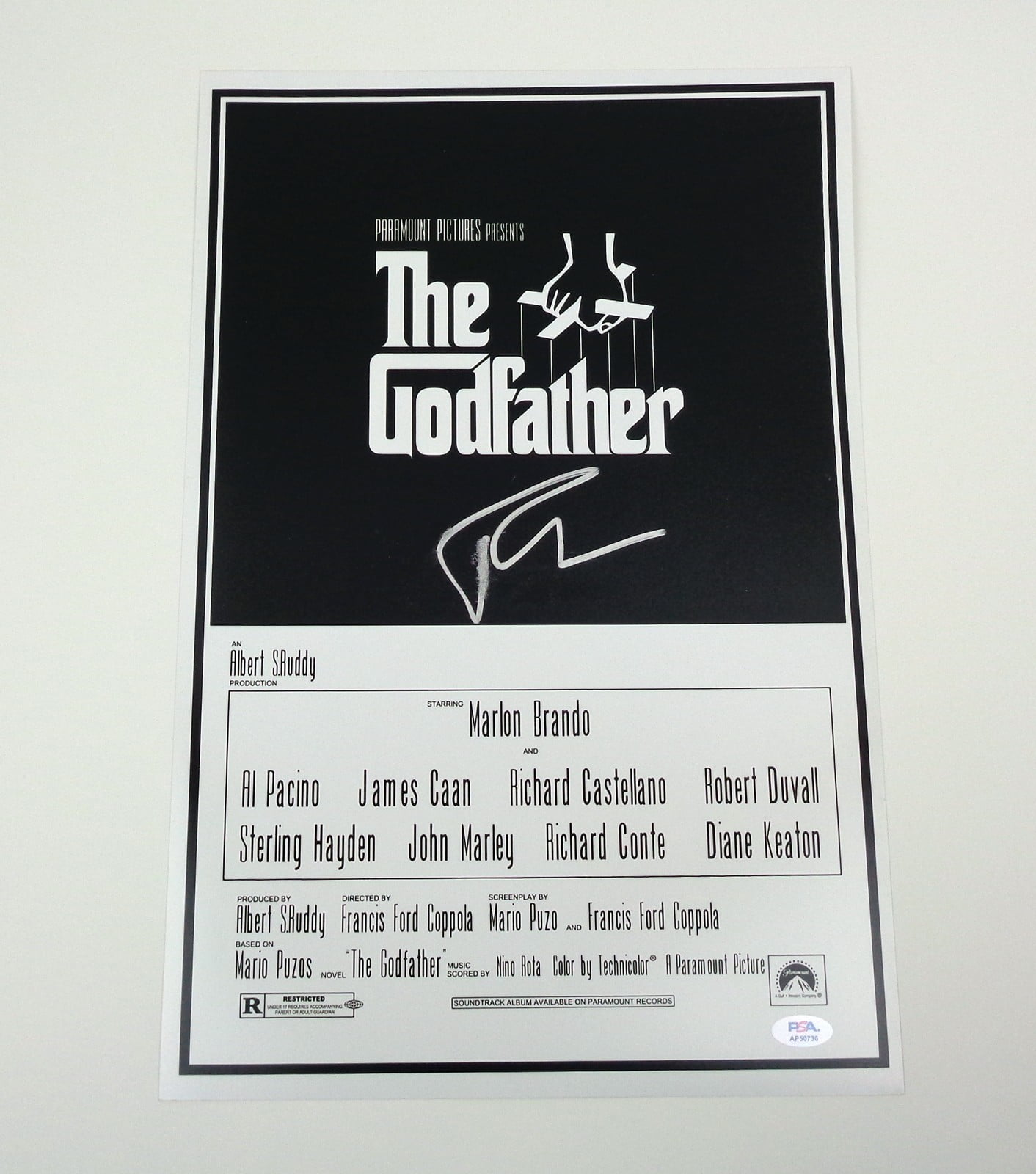 Francis Ford Coppola Signed Autograph The Godfather Movie Poster PSA ...