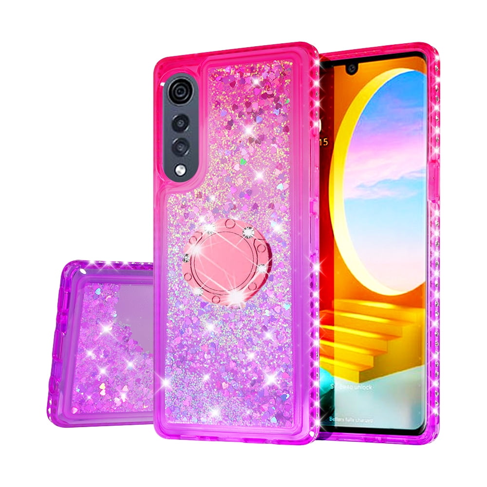 SOGA Phone Cover Compatible for LG Velvet Liquid Floating Quicksand ...