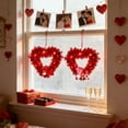 Valentine’s Day Heart-Shaped Wreath – Red Garland Hanging Decoration ...