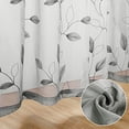 Grey/Gray Sheer Kitchen Curtains 52 x 45 Inch Length 2 Panels ...