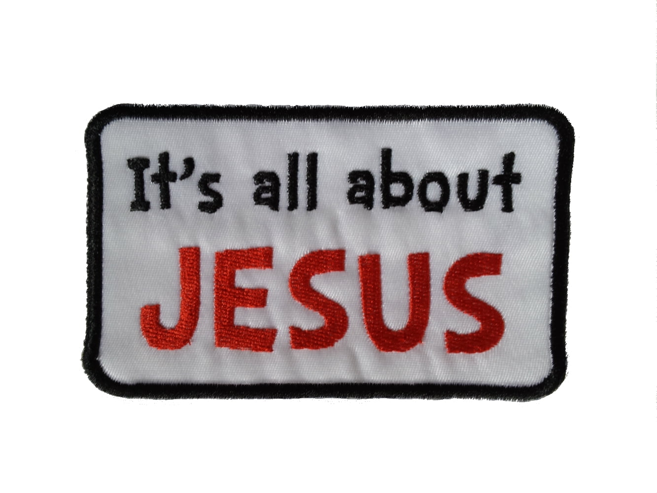 It's All About Jesus Embroidered Sew/Iron On Patch - Walmart.com
