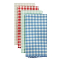 The Pioneer Woman 100% Cotton Fabric Napkin Set, Multicolor Gingham, 20 ...