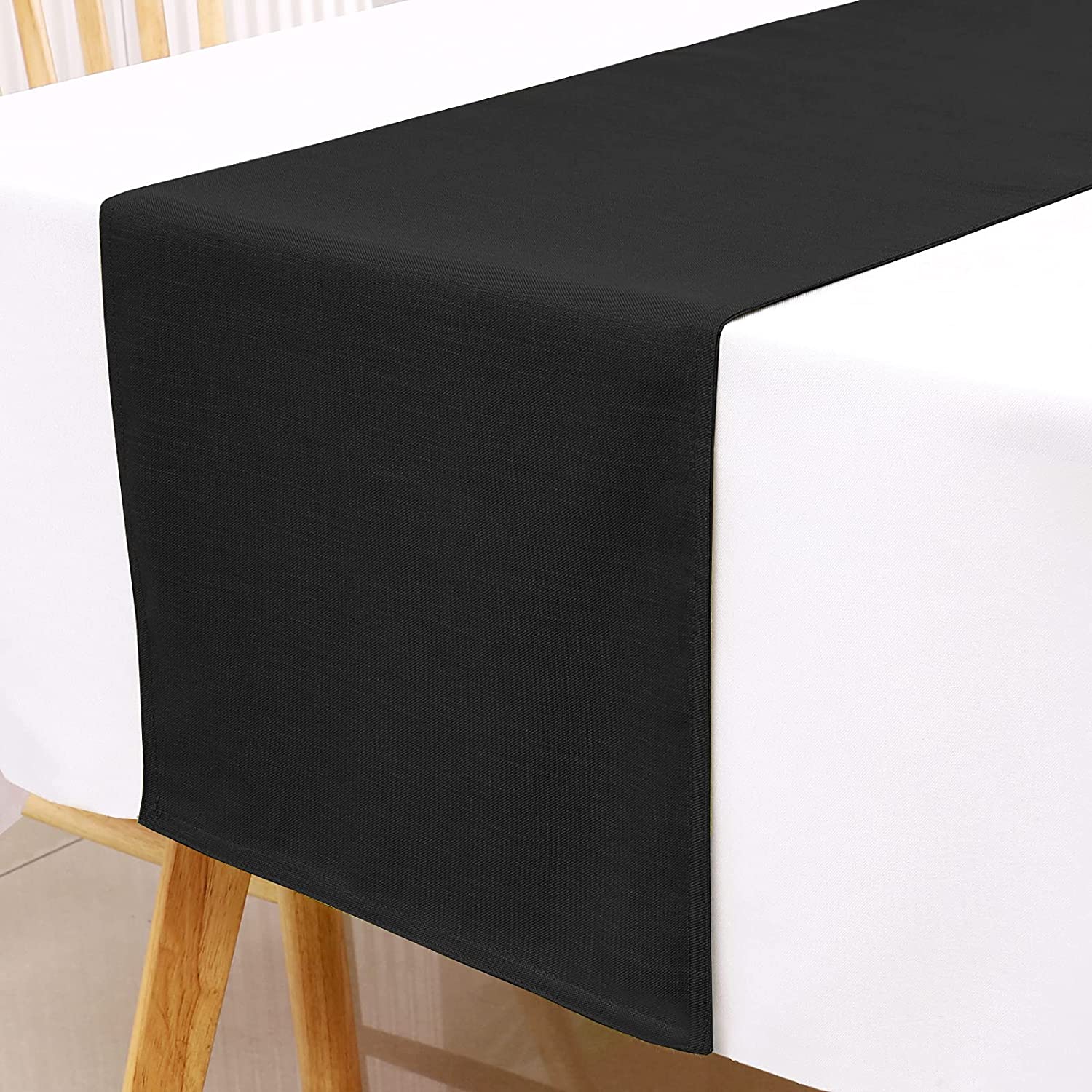 Linen Textured Table Runners 72 inches Long Waterproof Natural Burlap ...