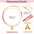 Bubble Letter Necklace for Women, Colorful Natural Stone Beaded Initial ...