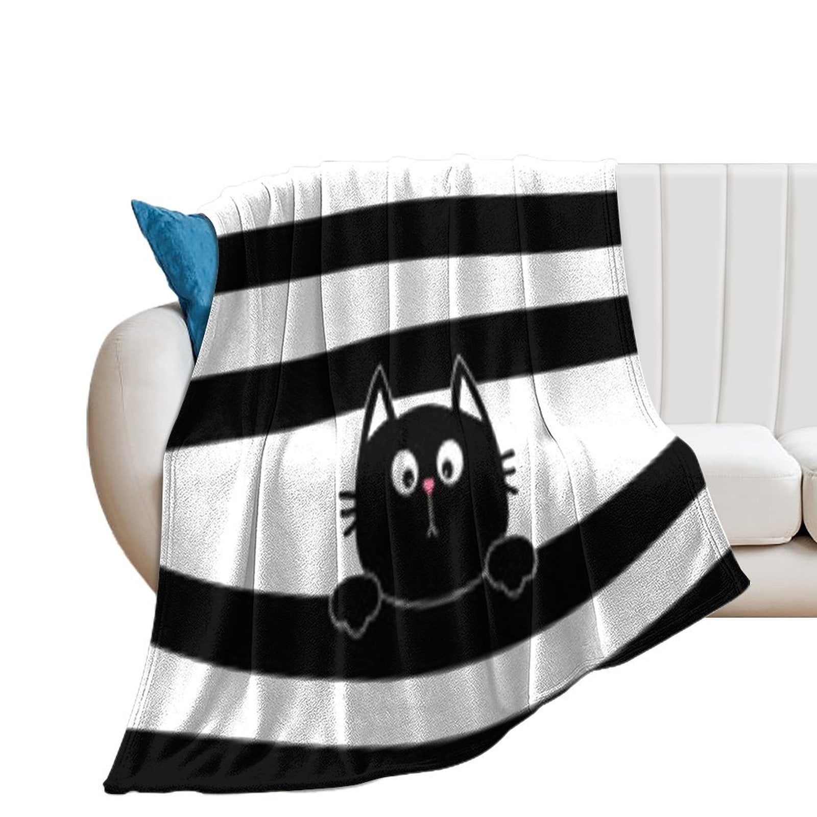 Click here for Rubies Ii Black Cat Kitten Face Throw Blanket Blan... prices