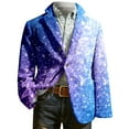 Corduroy Print Casual Jacket, Floral Pattern Slim Fit One Button Blazer ...