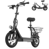 NANROBOT Electric Scooter with Seat for Adults 1200W Peak Motor 25 ...