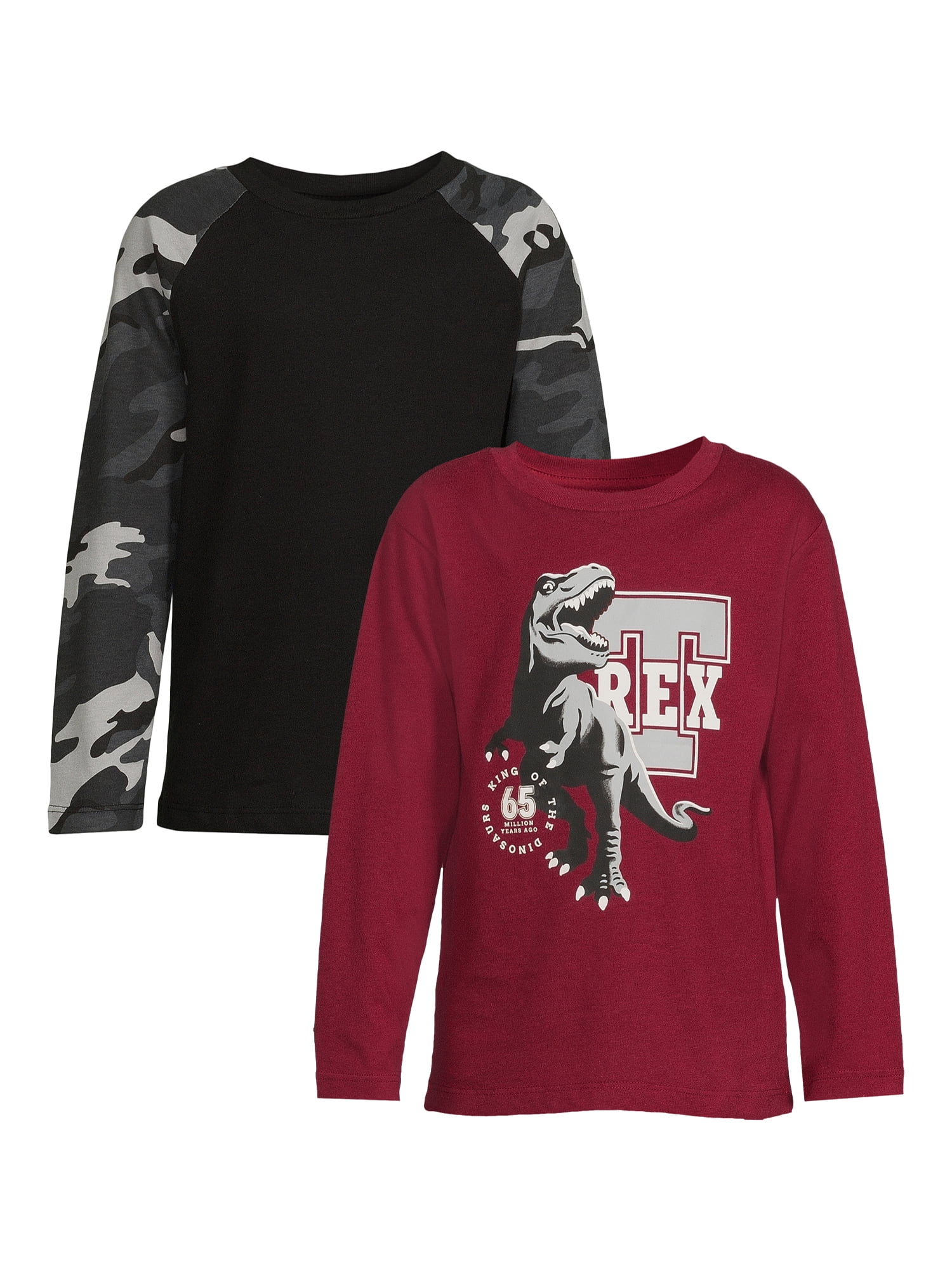 365 Kids from Garanimals Boys Long Sleeve Tee, Pack Of 2, Sizes 4-10 ...