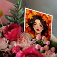 3drose, Autumn. Four Seasons. Autumn Leaves, Stunning Woman Face, Art ...