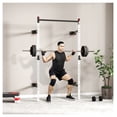 Folding Squat Rack with Pull Up Bar, Wall Mount Power Rack - 1000lb ...