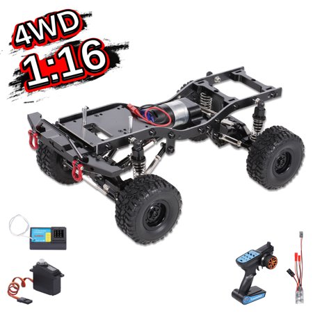 for WPL 1/16 C24 C14 185mm Wheelbase Metal Chassis with Tire Remote ...