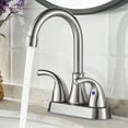 Kede 4 Inch 2 Handle Bathroom Sink Faucet, Lead-Free Brushed Nickel ...