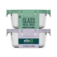Ello Color Lock 3.4 Cup 2pk Round Glass Meal Prep Containers - Walmart.com