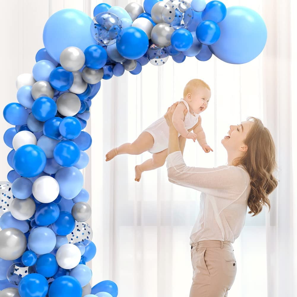 Blue Balloon Garland Arch Kit, Royal Blue Confetti Balloons, Blue ...