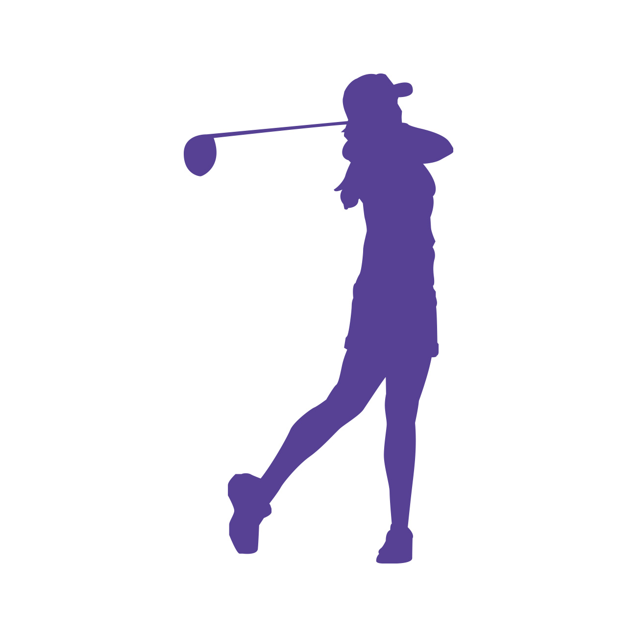 Woman Golfer Sticker Decal Die Cut - Self Adhesive Vinyl - Weatherproof ...