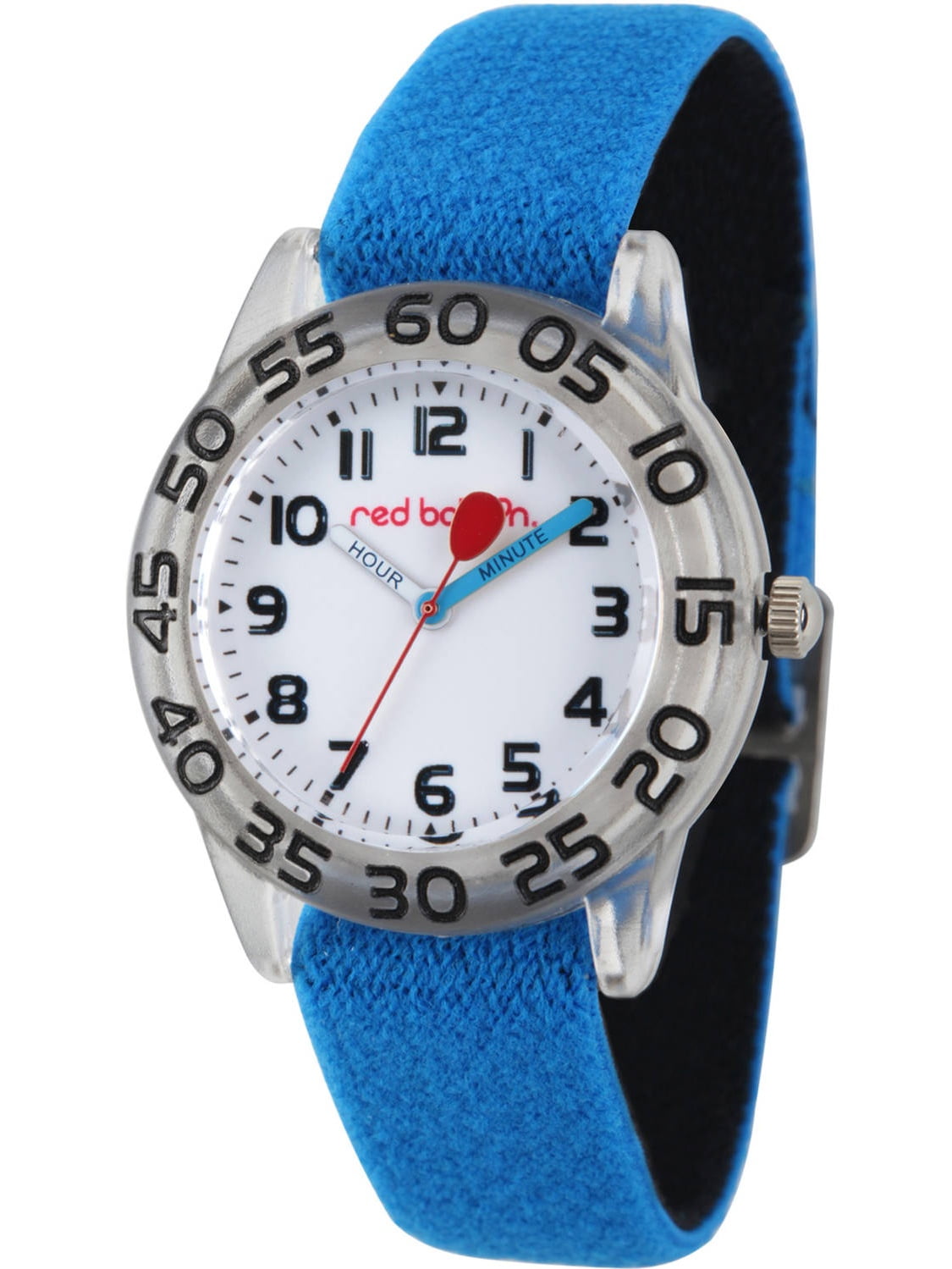 Boys' Clear Plastic Time Teacher Watch, Reversible Blue and Black ...