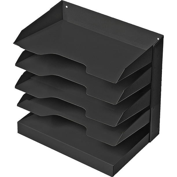 SKILCRAFT Horizontal Desktop File Organizers, 1 Piece, Black - Walmart ...