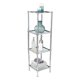 Organize It All Free Standing 4 Tier Glass Spa Storage Shelf Unit ...