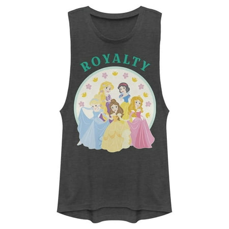 Disney Chibi Princess Royalty Women's Muscle Tank, Charcoal, Small ...