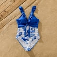 Patpat Women One Piece Swimsuits Tummy Control Ruffle V Neck Belted