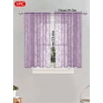 1PC Dusty Rose Floral Lace Sheer Curtain 30W X 24L (75x60cm) - Scallop ...