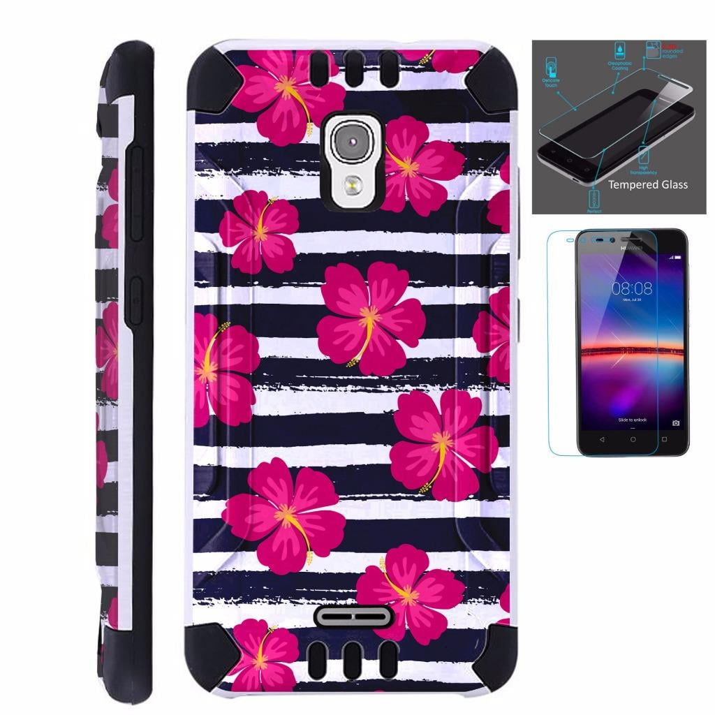 Compatible Wiko Ride (Boost) Case + Tempered Glass Slim Dual Layer ...