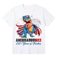 Byoo Tween Boy DinosaurGraphic Tee Shirt 1776 America 250th Anniversary ...