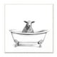 Stupell Industries Wooly Sheep in Bath Tub Farm Animal Bathroom Wall ...